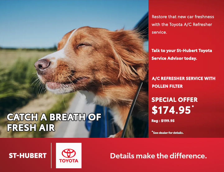AC Refresher Service Promotion - St Hubert Toyota